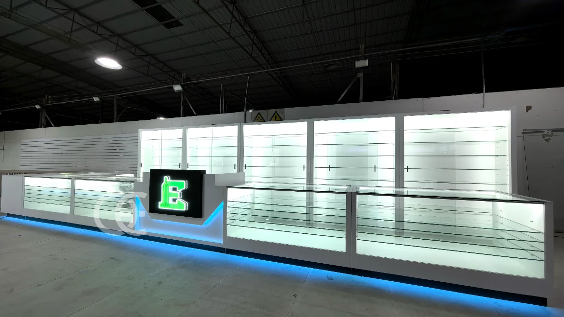 Modern Smoke Shop Design & Smoke Shop Glass Showcase