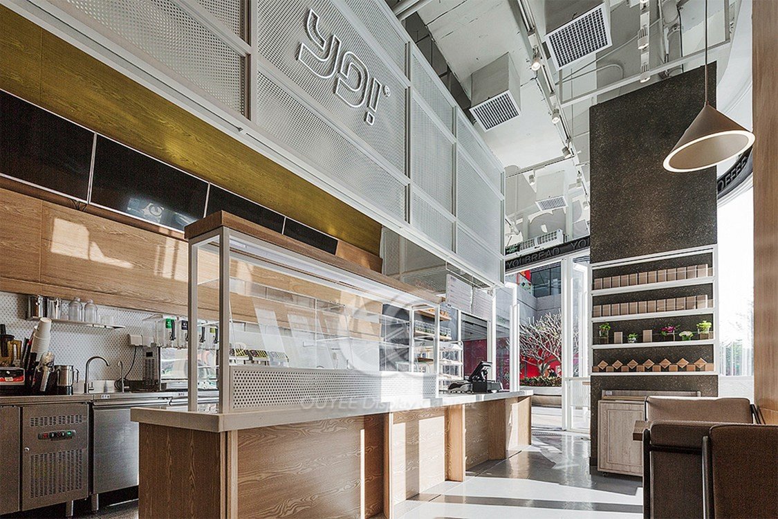 Industrial Coffee Shop Interior | Custom Service Counter