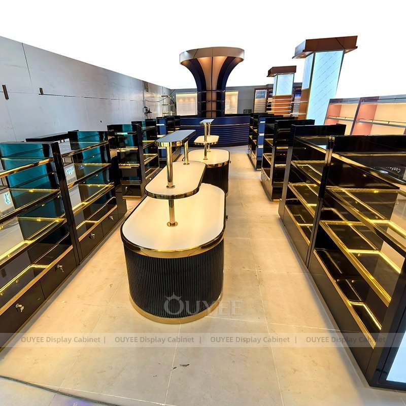 Comptoir d'exposition de parfum haut de gamme | Vitrine de vente de luxe